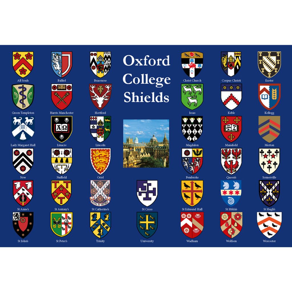 Oxford fridge magnet - College Shields - Chris Andrews Publications